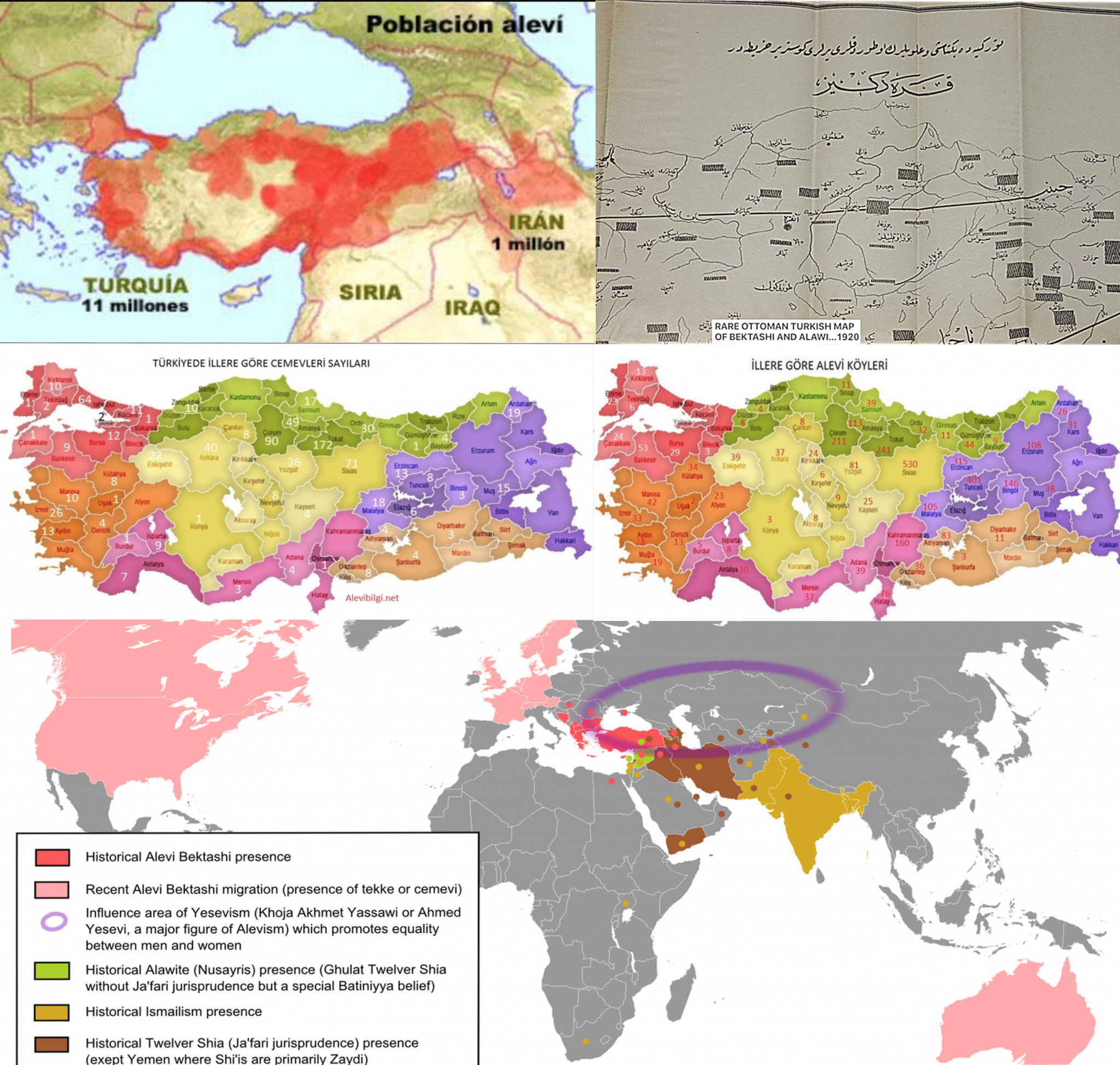 8 Alevi geografi kort map harita DAB Revolutionære Alevi Forbund ...