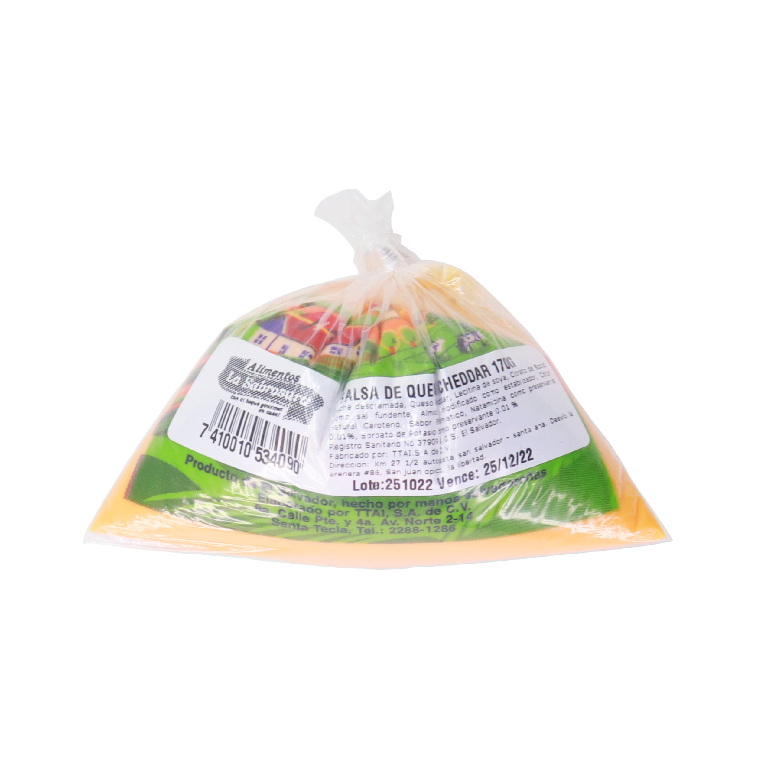 Salsa De Queso Cheddar 170g Alimentos La Sabrosura
