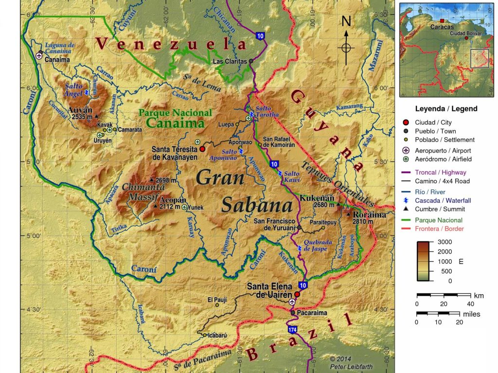 Parque Nacional Canaima: geología, hidrografía, flora, fauna...