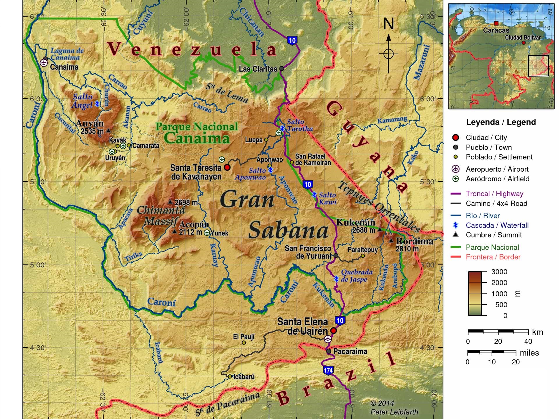Parque Nacional Canaima: geología, hidrografía, flora, fauna...