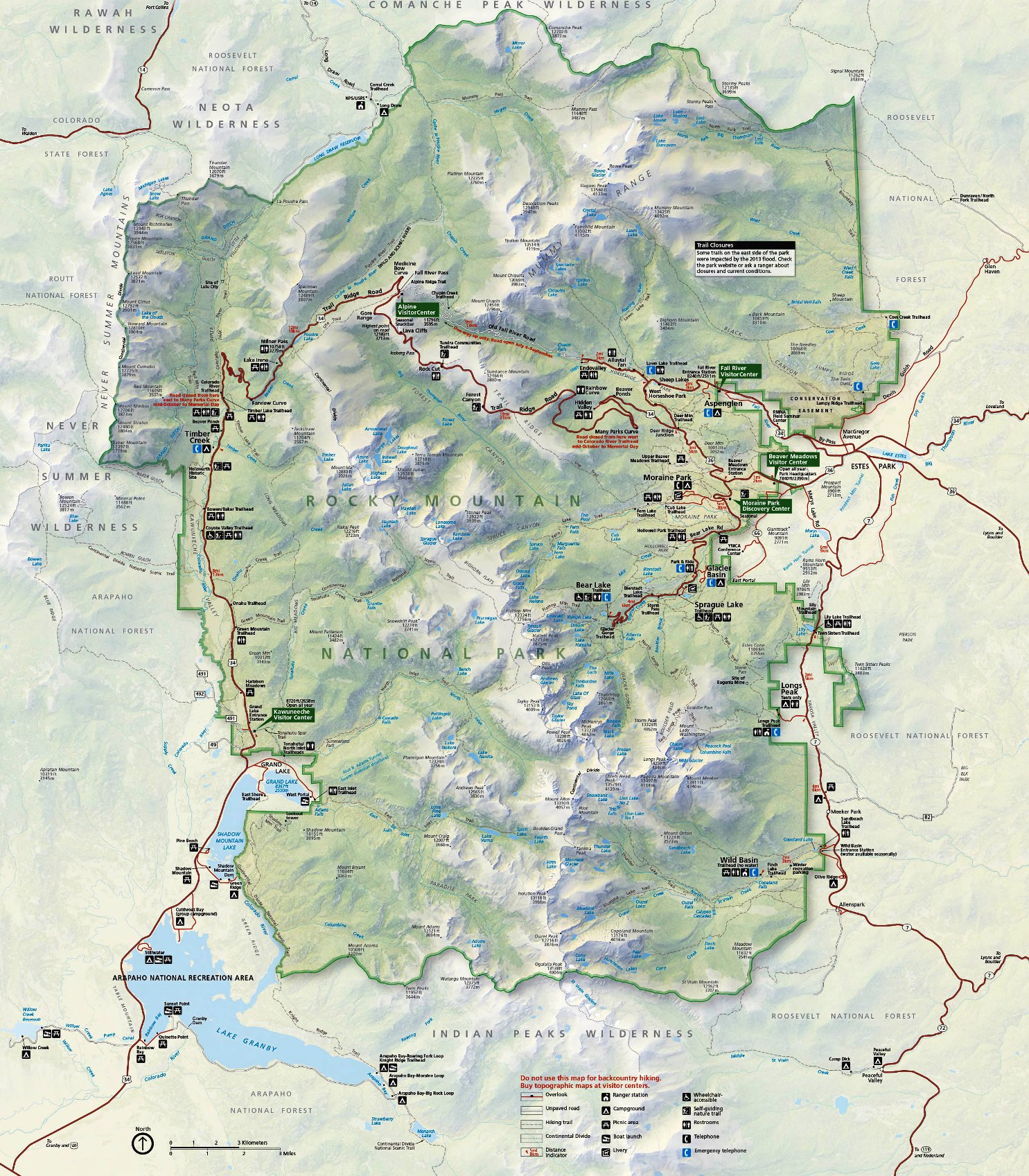Parque Nacional de las Montañas Rocosas: geología, flora, fauna