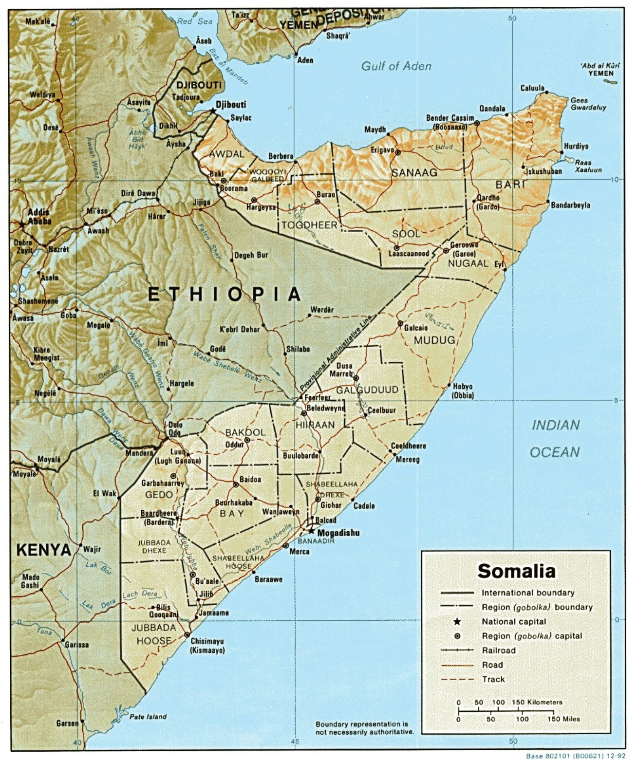 Geographic map of Somalia: geology, climate, flora, fauna ...