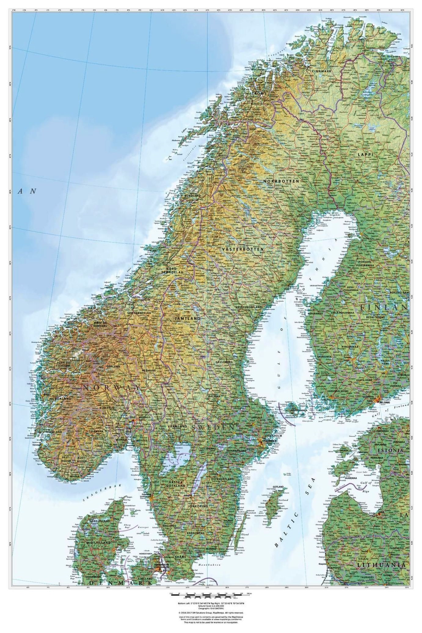 Geographical map of Norway: geography, climate, flora, fauna ...