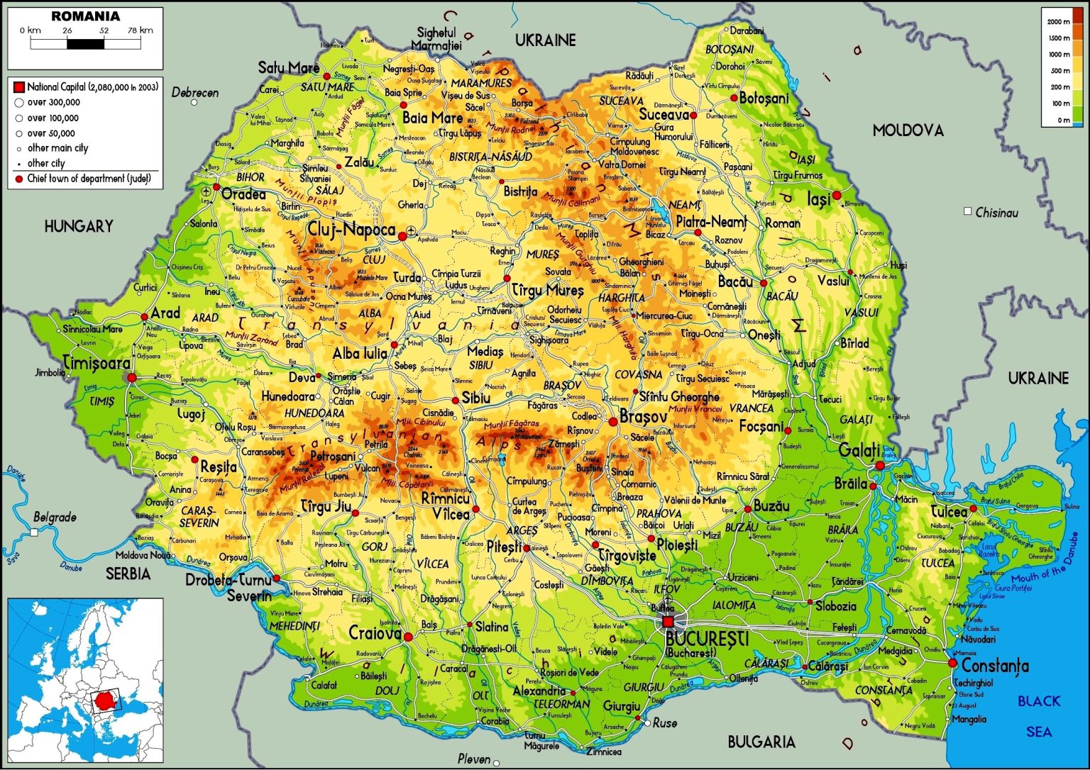 Mapa geográfico de Rumanía: geografía, clima, flora, fauna...
