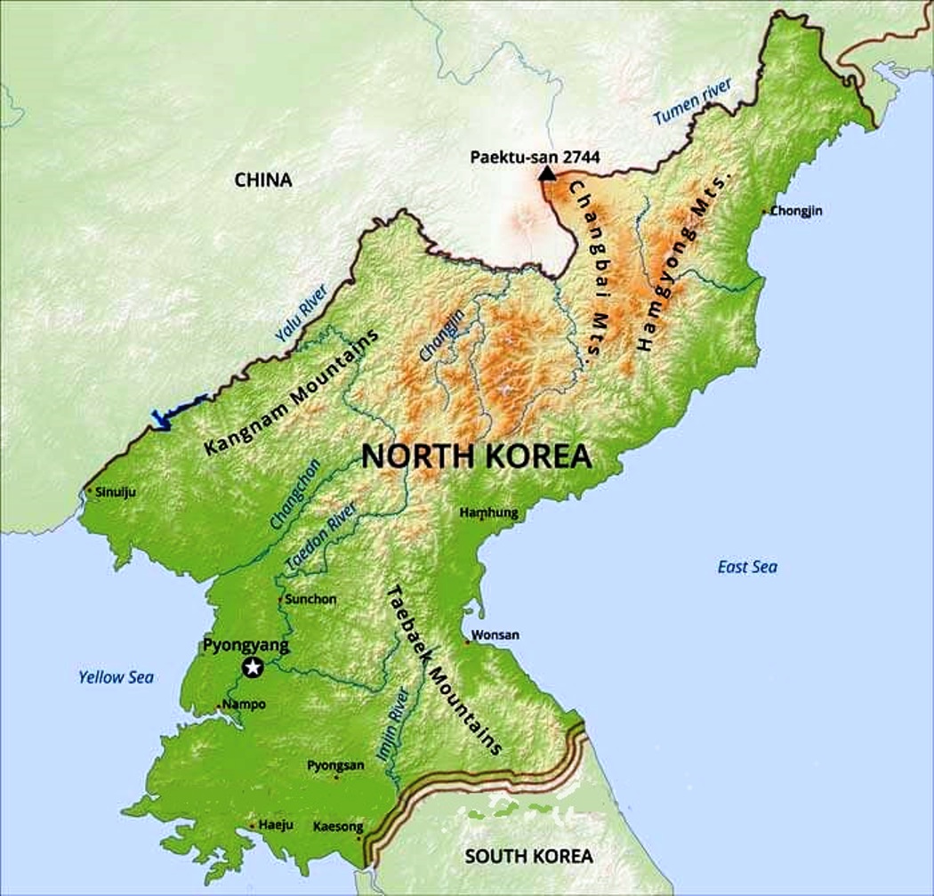Mapa geográfico de Corea del Norte: clima, flora, fauna...