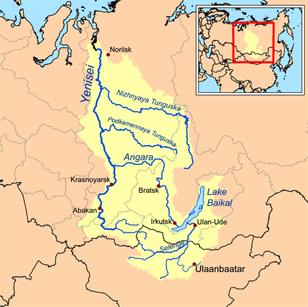Yenisei: Etimología, Historia, Geografía, Ecosistema, Flora, Fauna