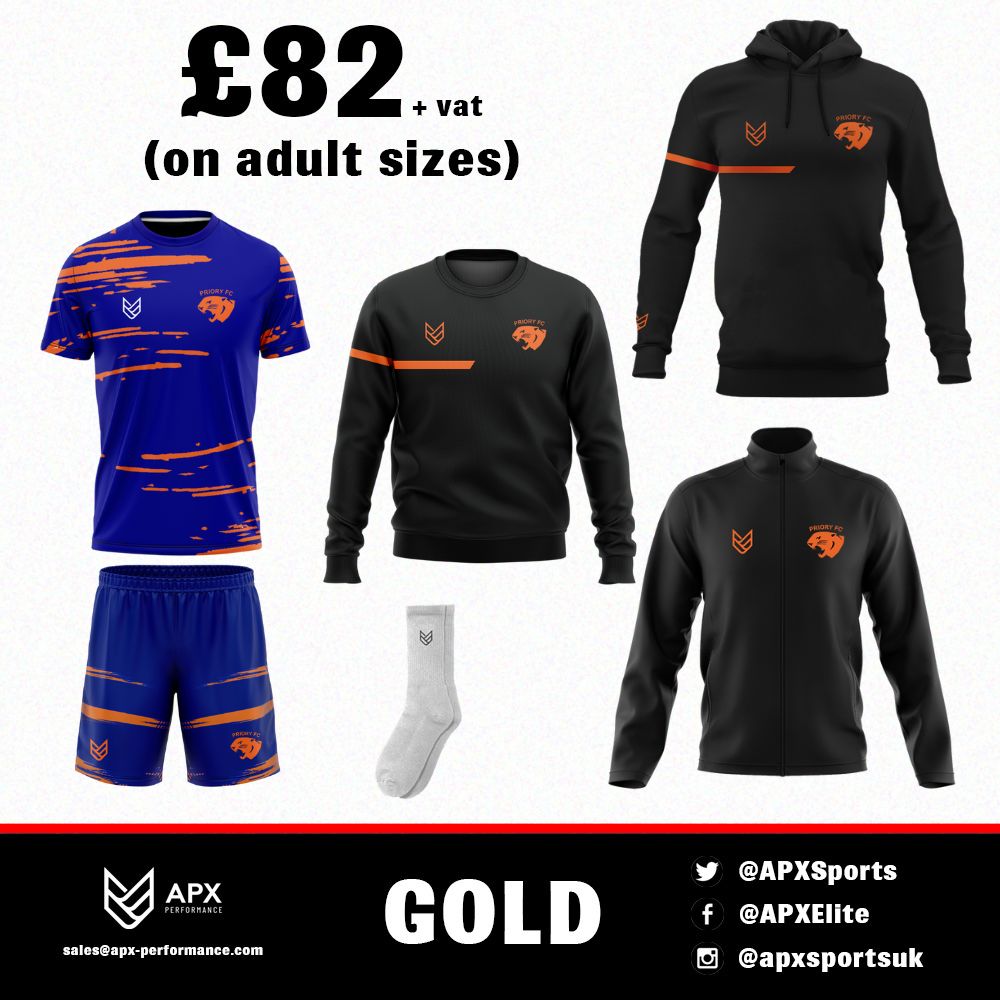 Priory FC Gold Adult Training Pack - APX Performance