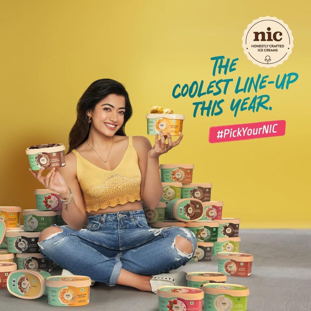NIC Ice Creams Announces Rashmika Mandanna as Brand Ambassador