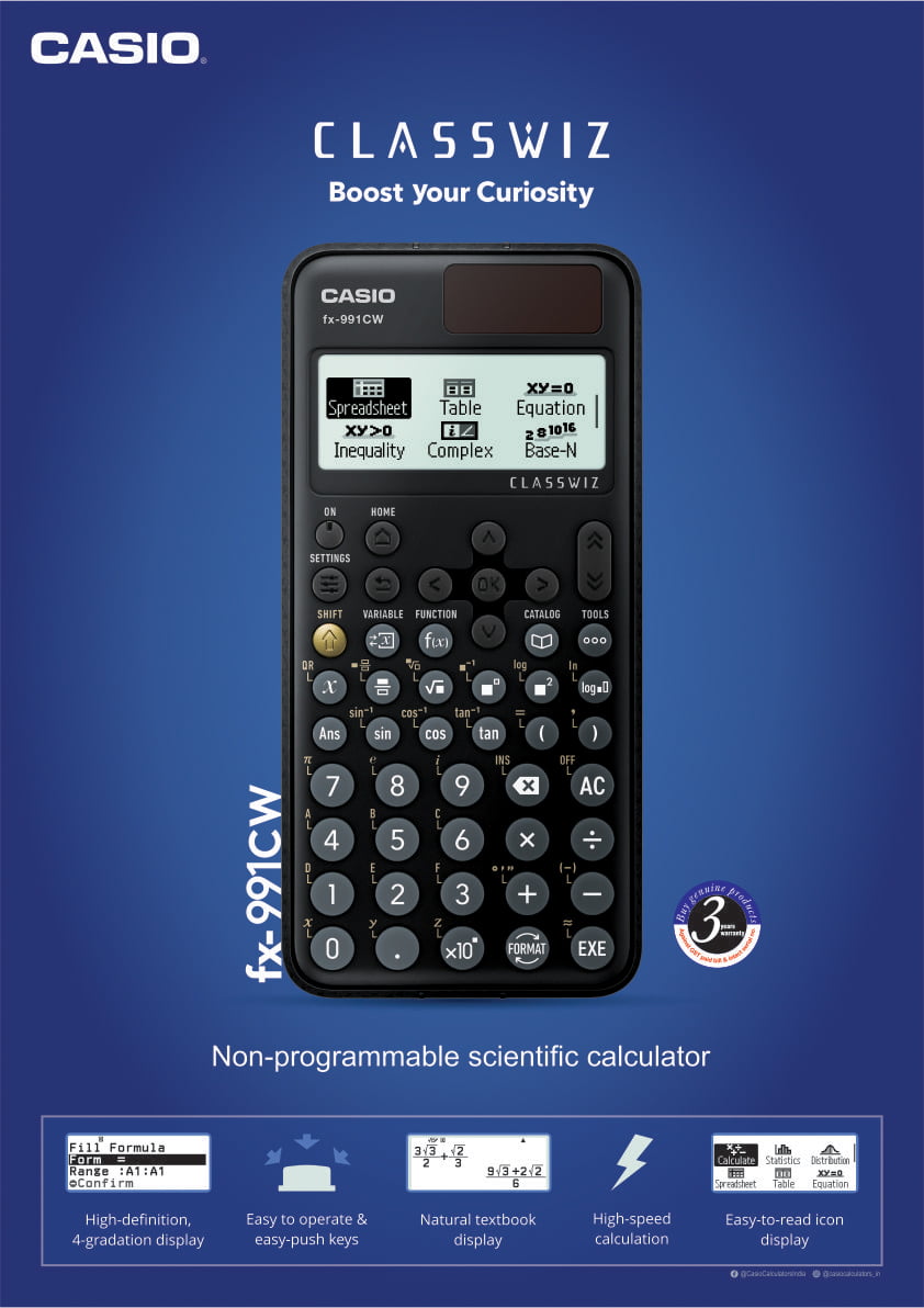 Simplify Complex Equations with CASIO's ClassWiz FX-991CW: The Ultimate Companion for Students