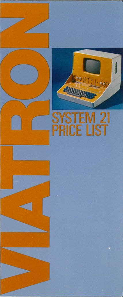 Viatron System 21 Price List - Classic Computer Brochures