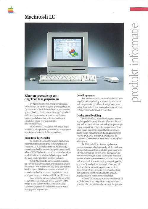 Macintosh LC (Dutch) - Classic Computer Brochures