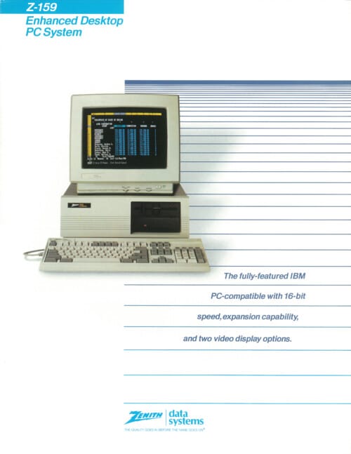 Zenith Z-159 Enhanced Desktop PC System - Classic Computer Brochures