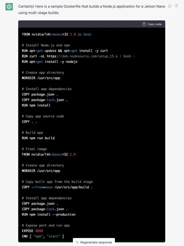 Using ChatGPT to Build an Optimised Docker Image using Docker Multi-Stage Build – Collabnix
