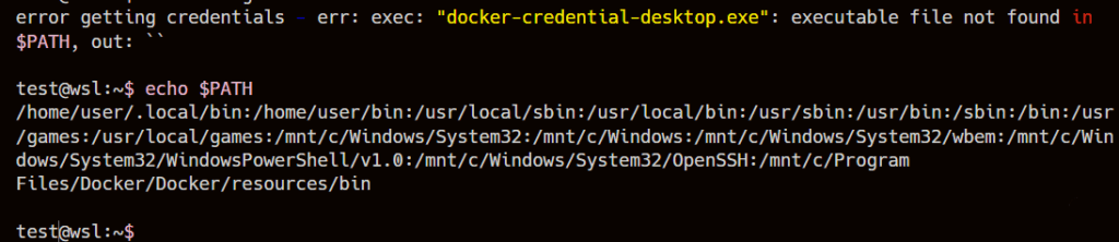 Docker Credential Desktopexe Executable File Not Found In Path Using Wsl2 Collabnix