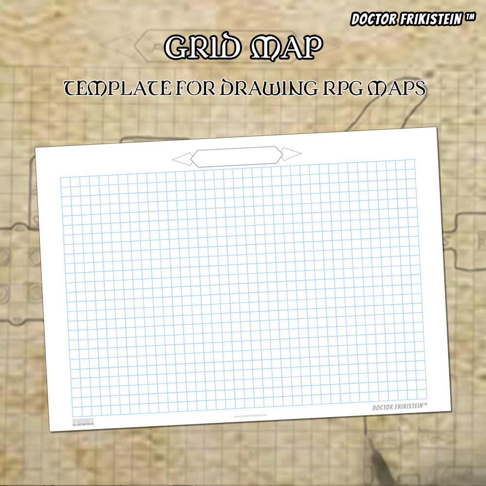 GRID MAP - TEMPLATE FOR DRAWING RPG MAPS - DOCTOR FRIKISTEIN