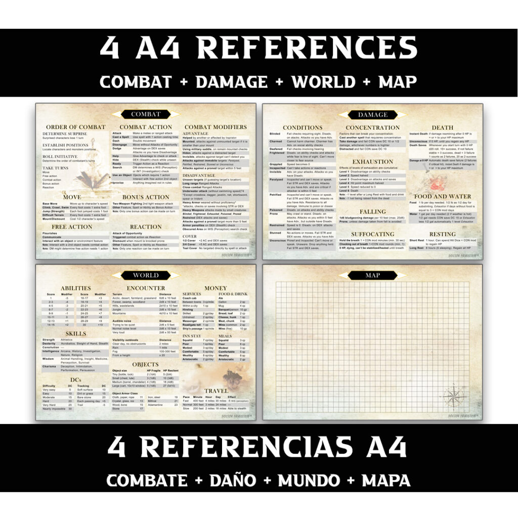 Printable DM Screen 5e - DOCTOR FRIKISTEIN