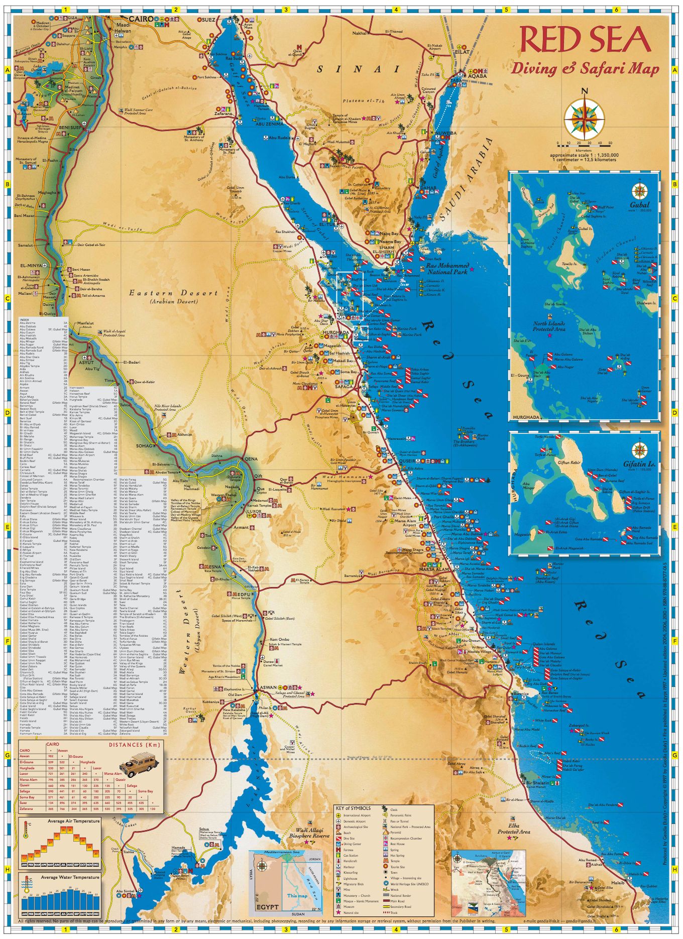 Kort over Rødehavet – Dykforalle