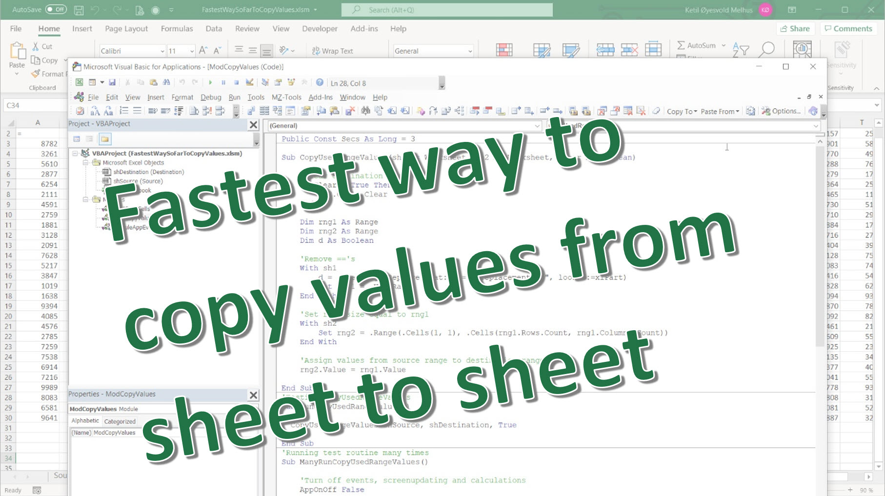 Excel Vba Copyusedrangevalues Fastest Way To Copy Values From Sheet To Sheet Excelguru