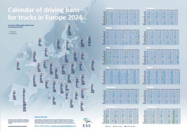 Calendar of driving bans 2024 - ESC