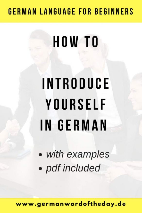 How to introduce yourself in German (easy PDF script) – German Word Of ...