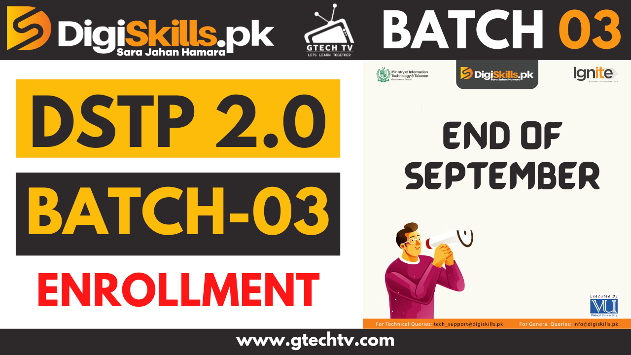 Digiskills 2.0 Enrollment Procedure Batch 3 - GTECH TV Digiskills 2.0 Enrollment Procedure Batch 3 - GTECH TV