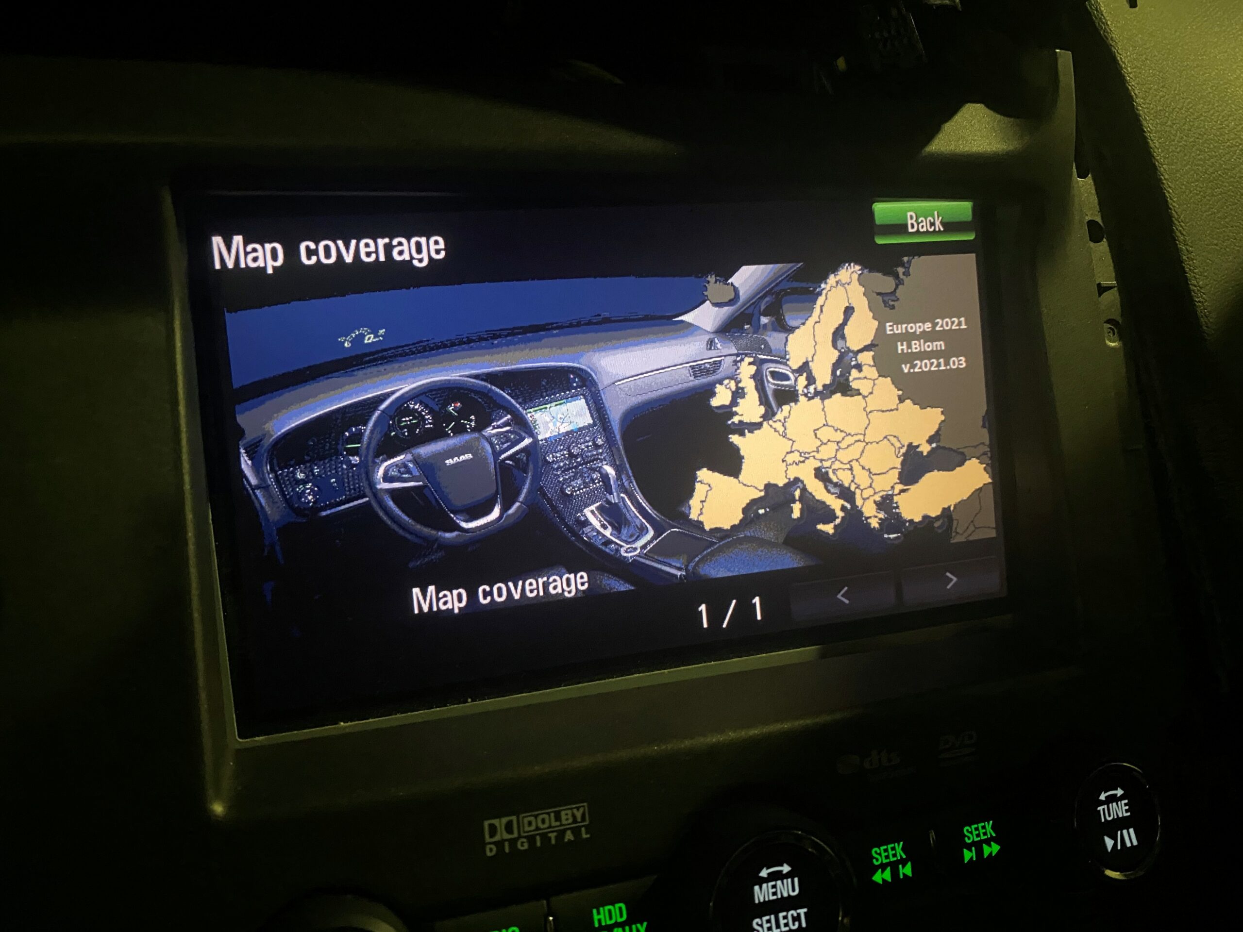 Saab ng9-5 2021 Map update (v5) – H.Blom Engineering