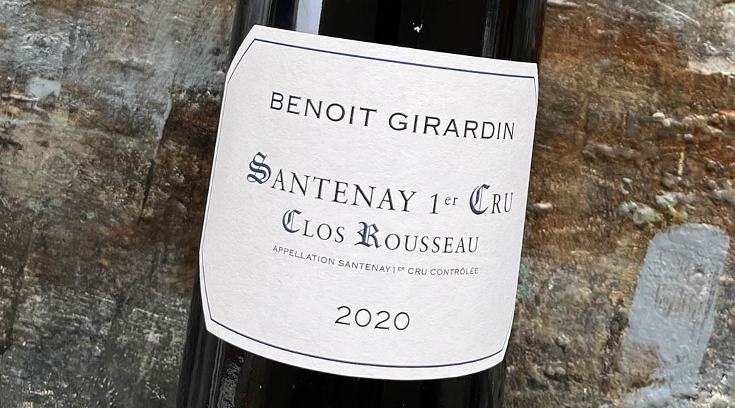 2020 Domaine Benoit Girardin, Santenay 1'er Cru Clos Rousseau ...
