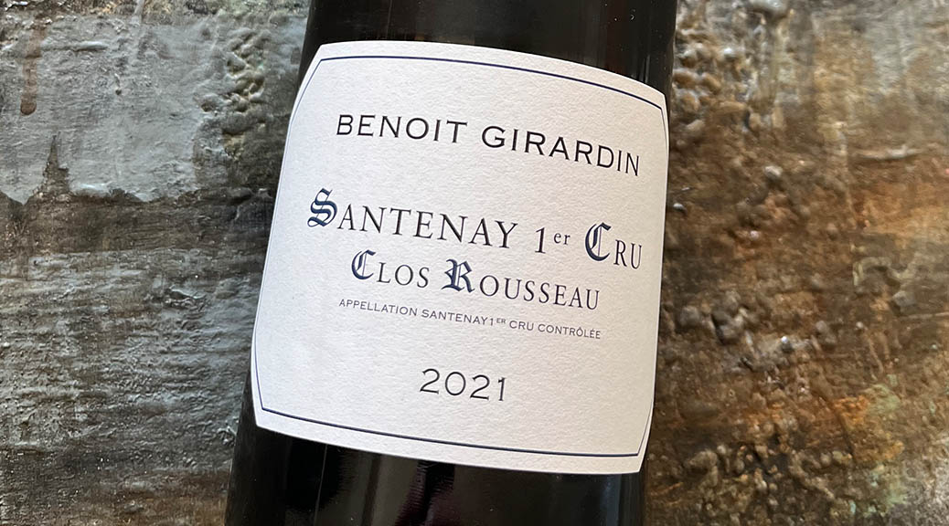 2021 Domaine Benoit Girardin, Santenay 1'er Cru Clos Rousseau ...