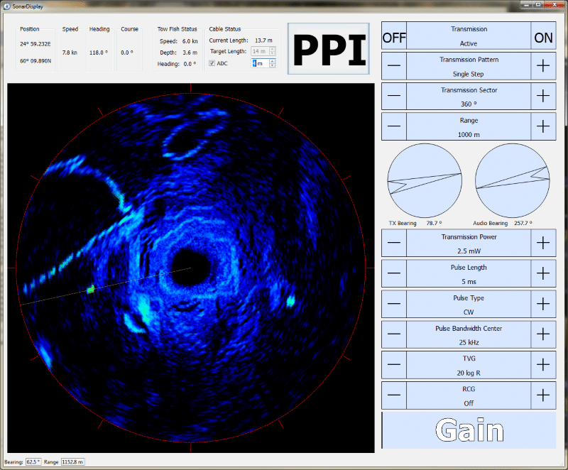 Sonar Simulator for sonar operators - Image Soft