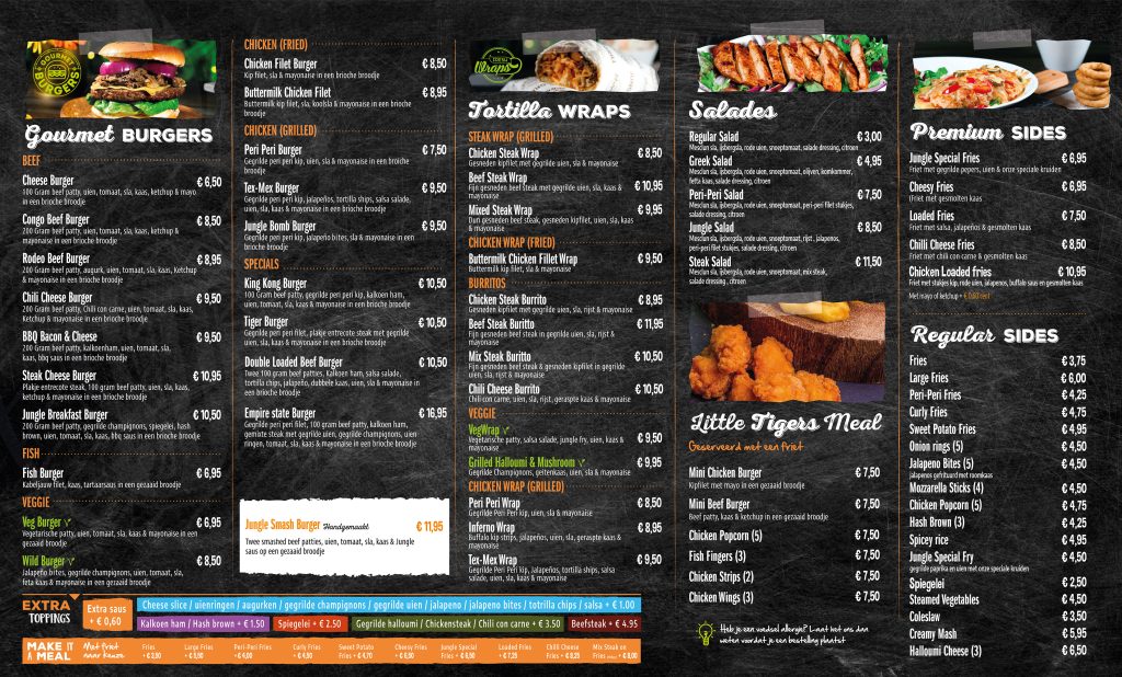Menu - Junglegrill.nl