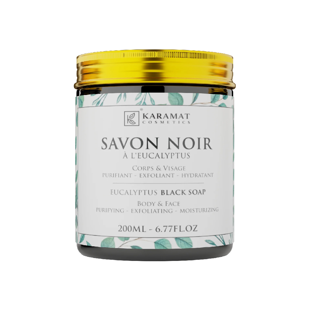 Savon Noir Eucalyptus 200ml | Purifiant et Rafraîchissant pour le Corps