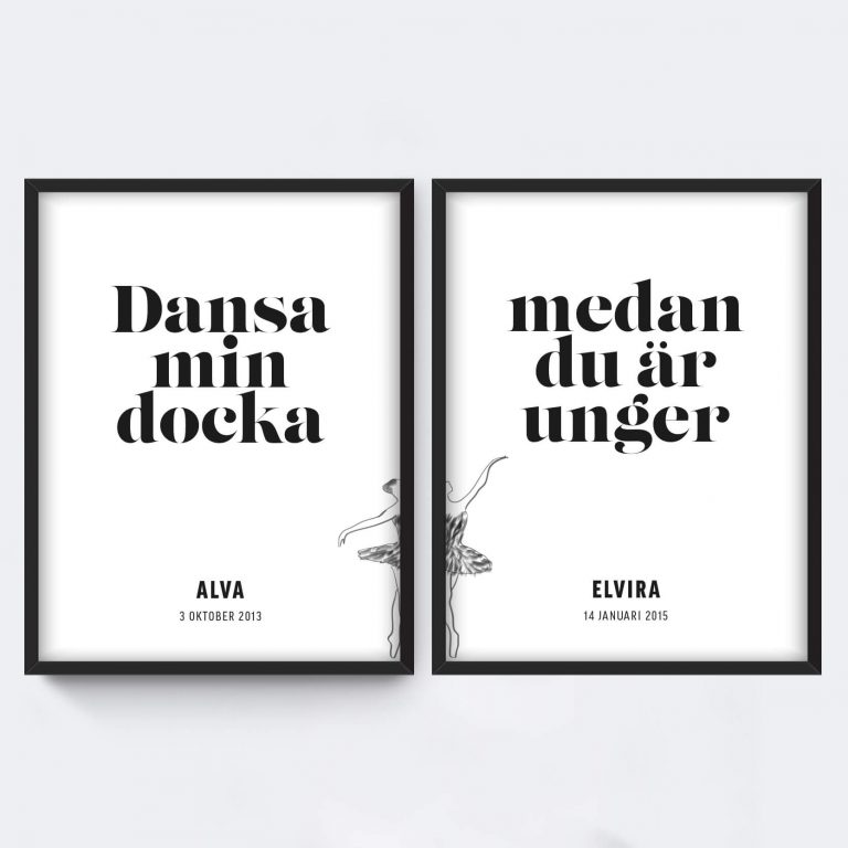Tavla med egen text nalle | Kreativa Posters