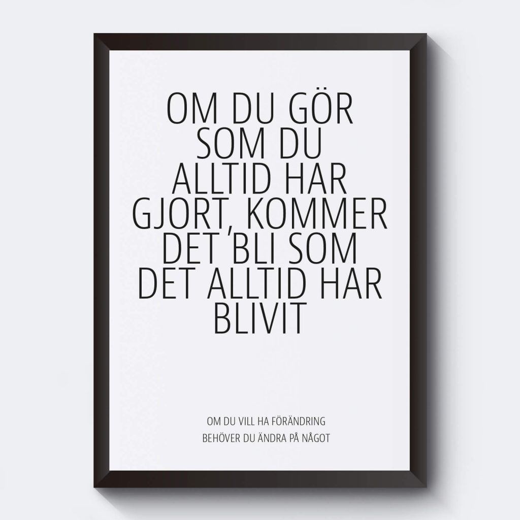 Personlig tavla med egen text tvättsymbol | Kreativa Posters