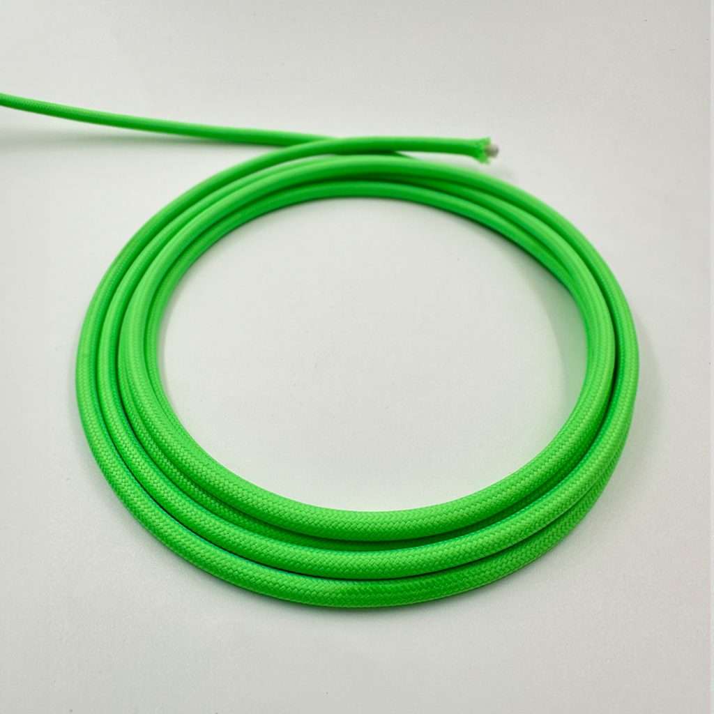 Stofledning Neon Grøn 5 meter - Ledningen ApS