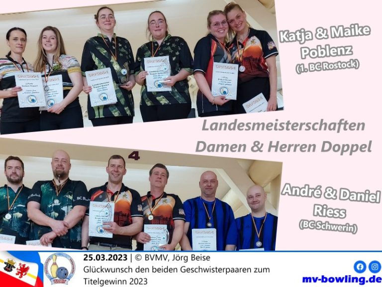 Die Geschwisterpaare Katja & Maike Poblenz und Andrè & Daniel Riess ...