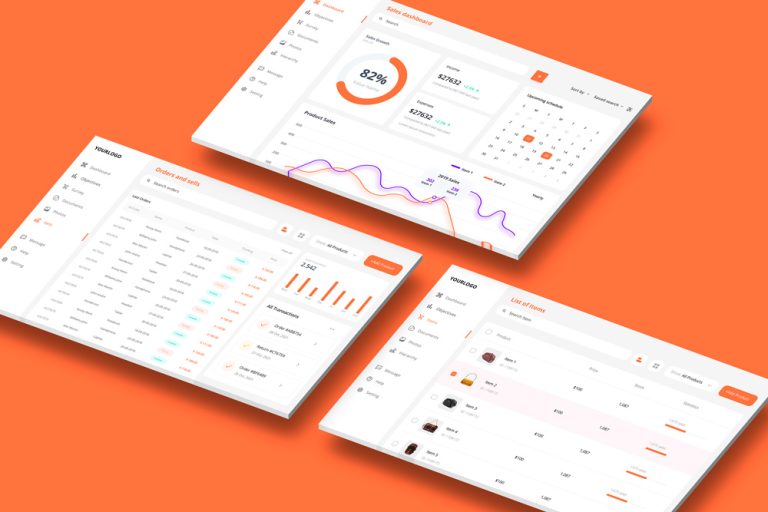 E-commerce Dashboard, Sales Admin & Orders CMS UI Kit Template