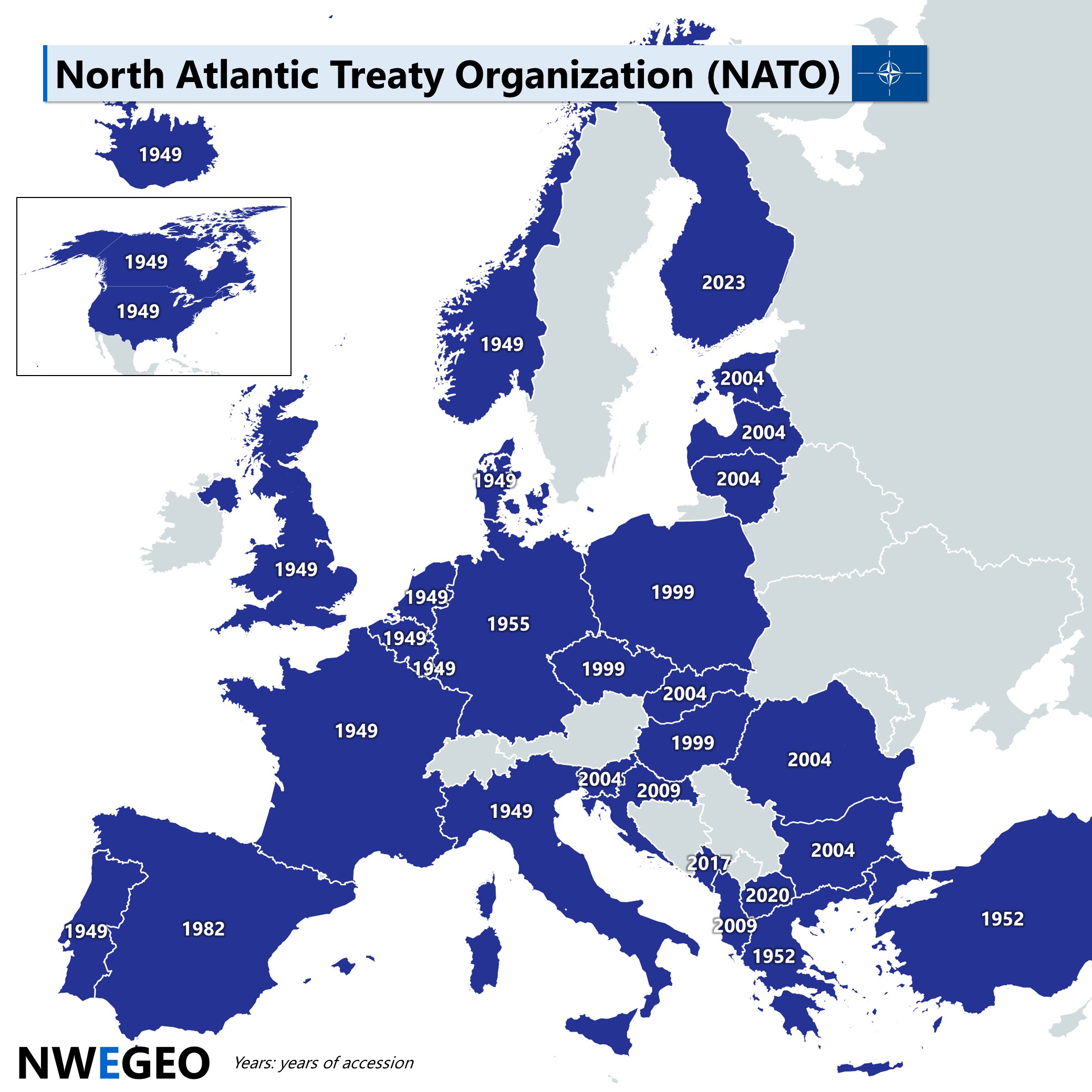 North Atlantic Treaty Organization Map