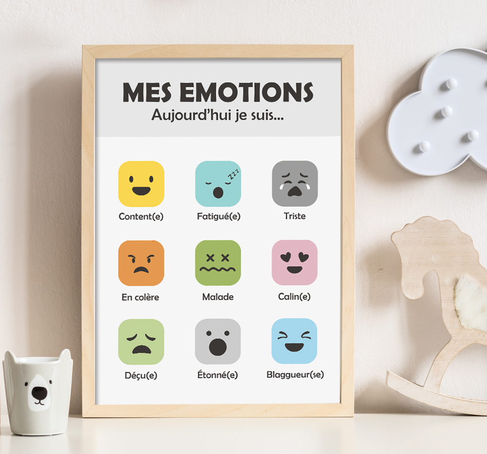 Affiche éducative mes émotions - La Papeterie Créative