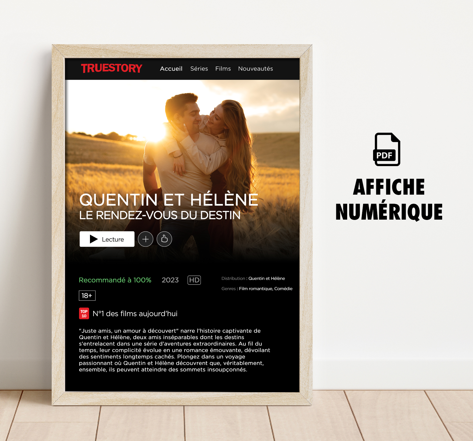 Affiche Netflix personnalisée - La Papeterie Créative