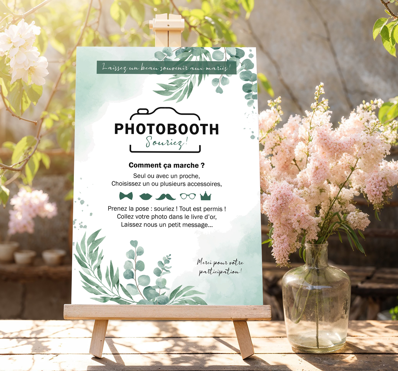 Affiche Photobooth Mariage à imprimer - La Papeterie Créative