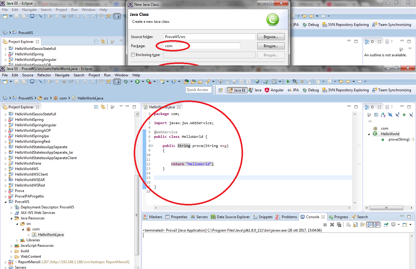 Esempio di WebServices con Annotation - Client SOAPUI - Programming Academy