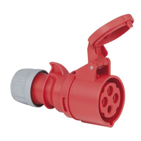 CEE connector 5p. 400V/16A RED male – PSRIG.com