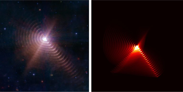 Un'immagine ripresa dal Webb della stella WR140 fa gridare alla ...