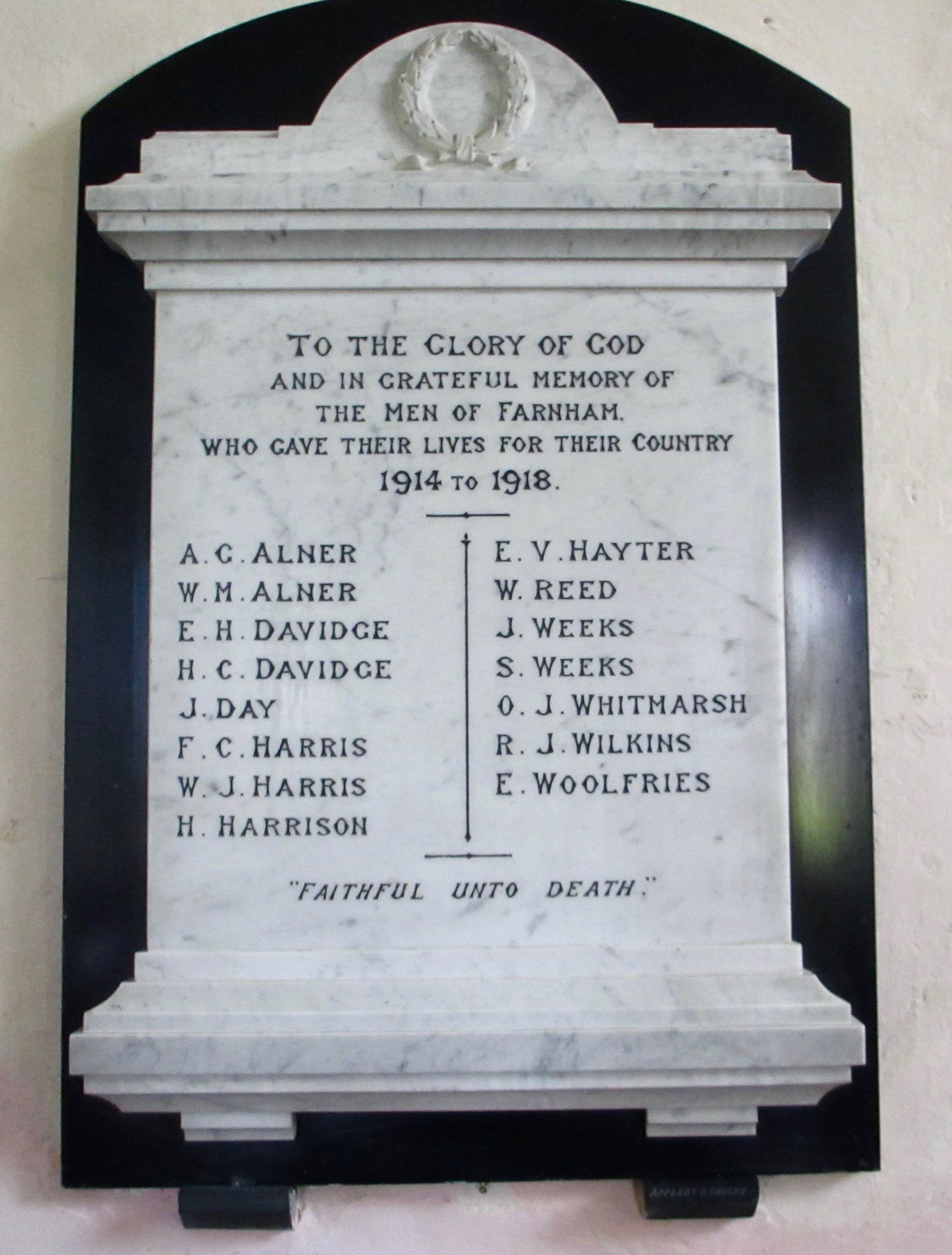 Edward Henry Davidge - Shaftesbury Remembers the Great War