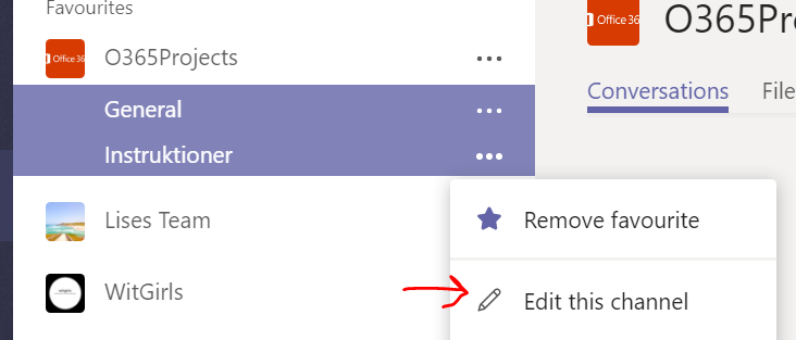 Delete and Rename channels in Teams – LISE RASMUSSEN