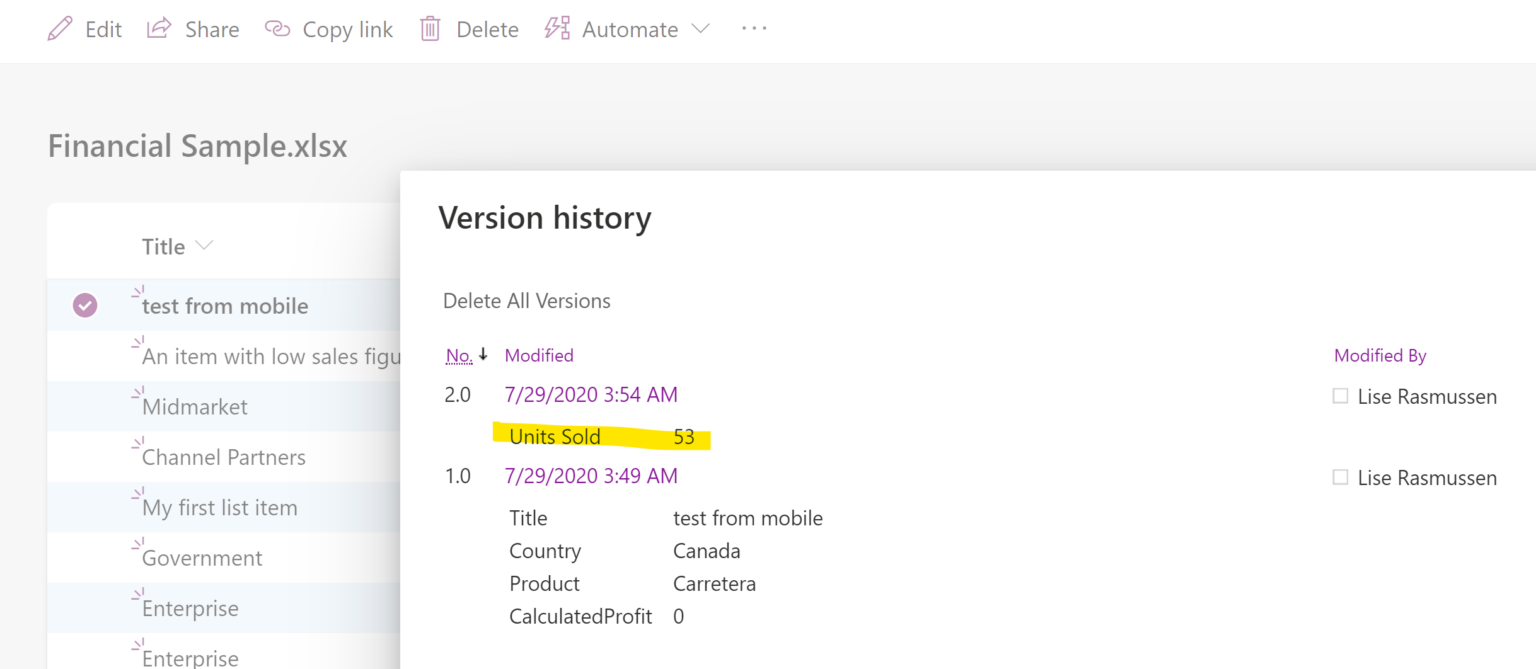A first look at Microsoft Lists – LISE RASMUSSEN