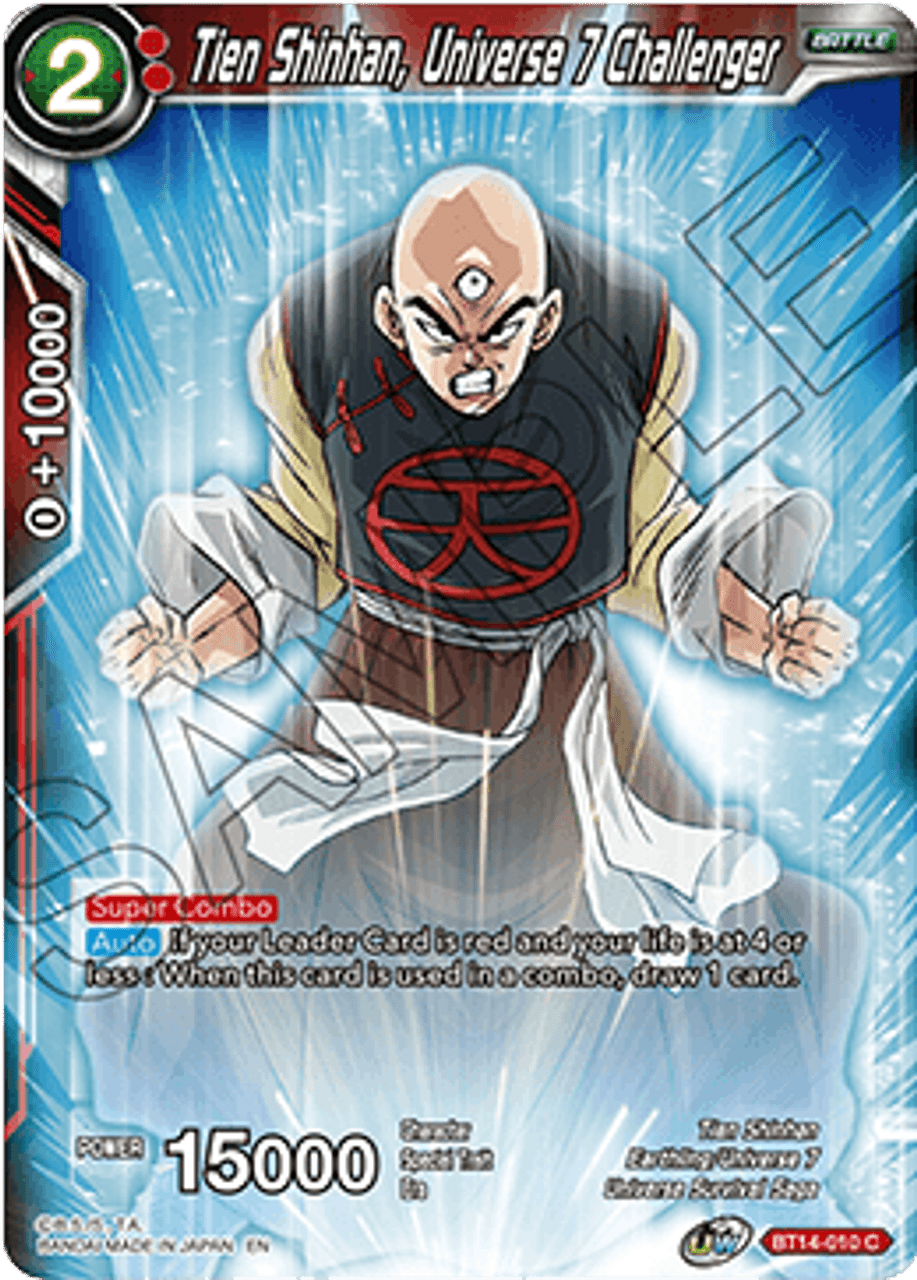 BT14-010 - Tien Shinhan, Universe 7 Challenger (Common - Foil)