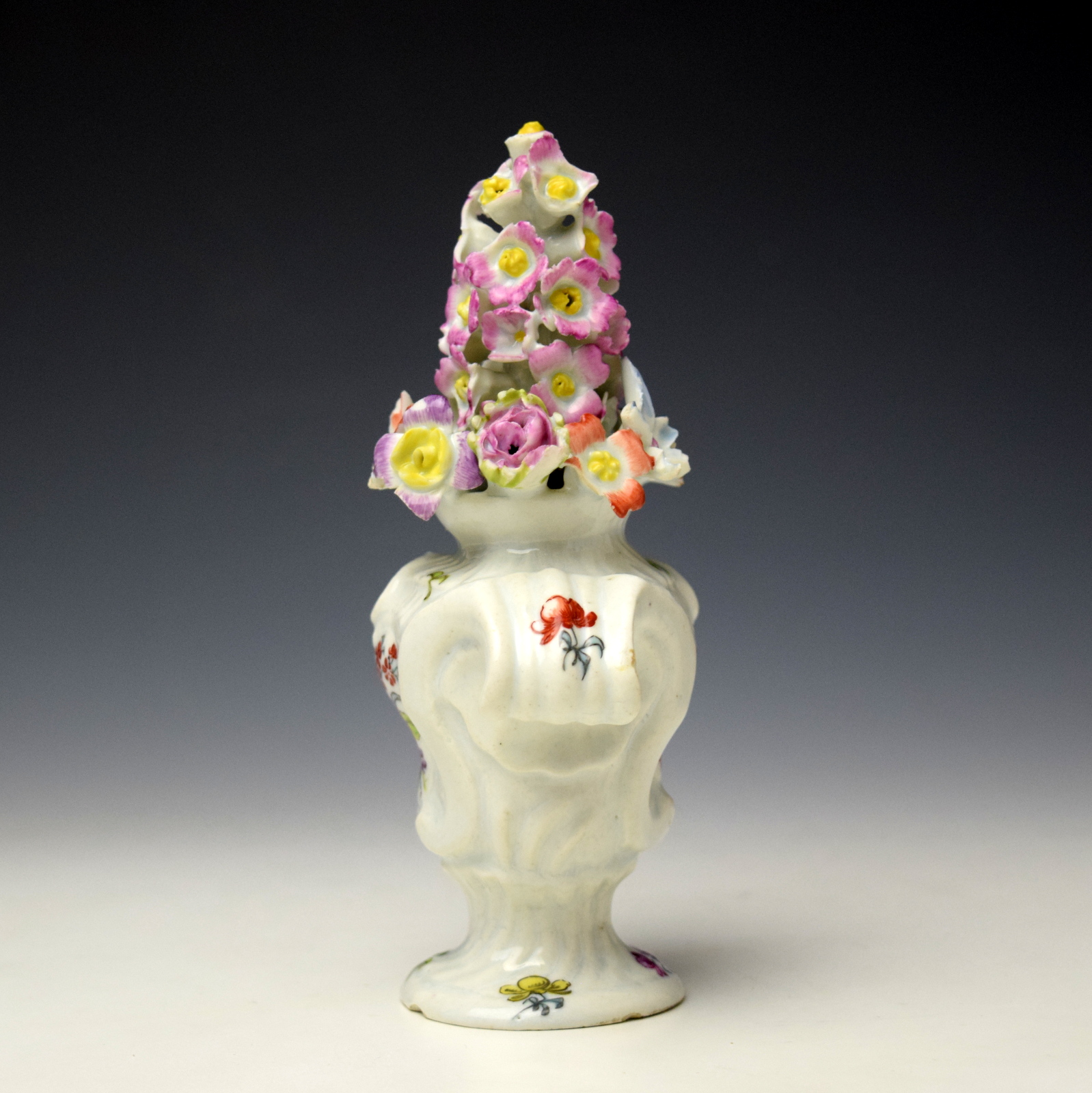 Longton Hall Miniature Vase c1756-60 (5) – English Porcelain Online
