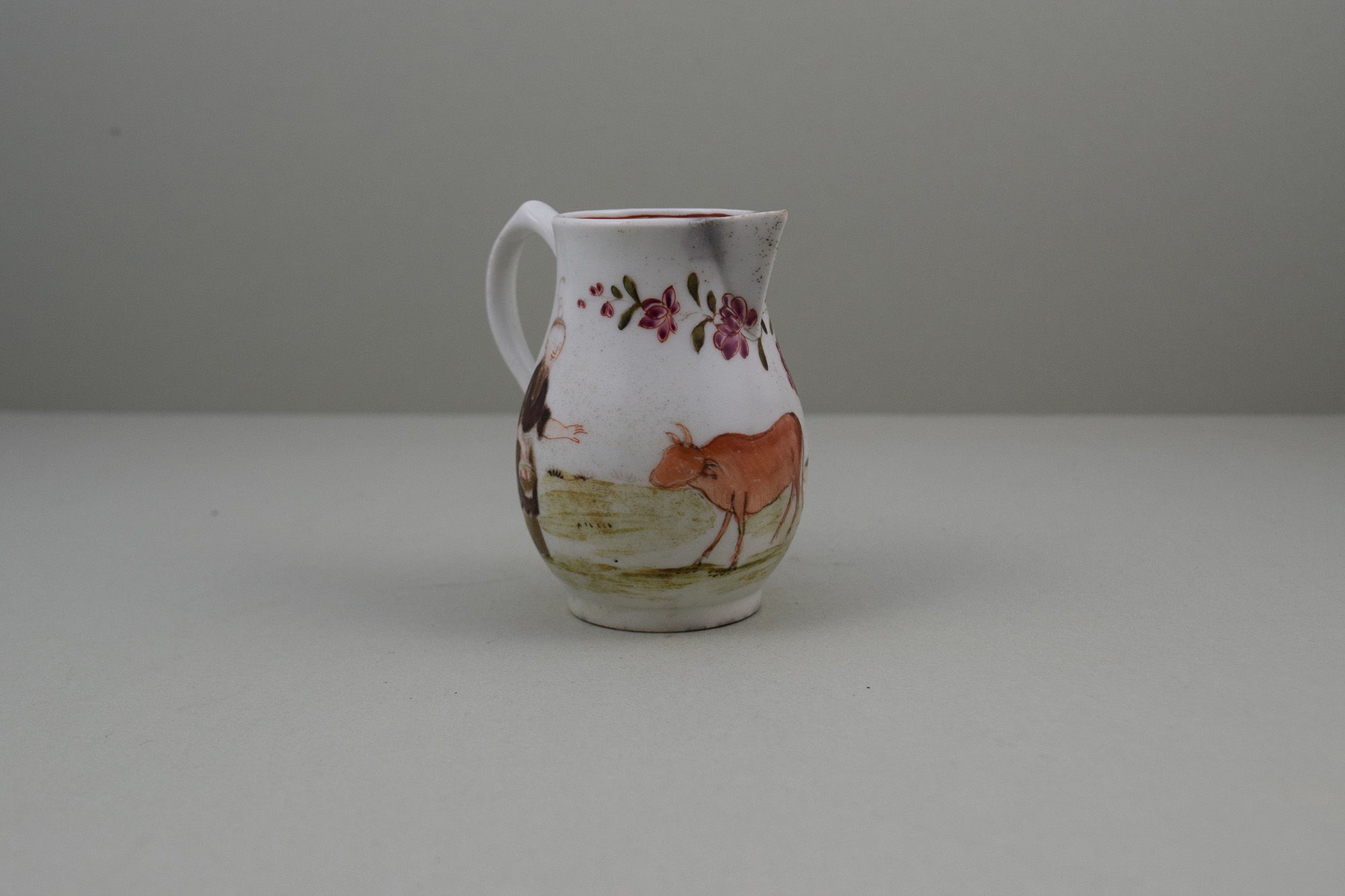 Very Rare Red Bull Pattern Sparrow Beak Jug, C1772. – English Porcelain ...
