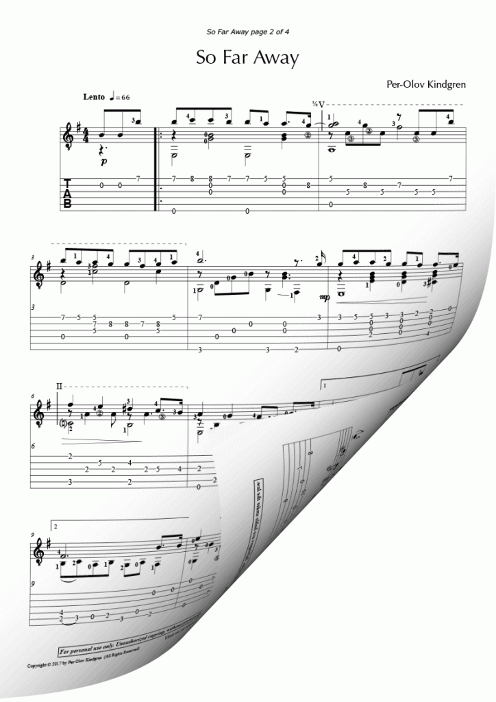 At Dunmore Head (sheet music + TABs) – PER-OLOV KINDGREN MUSIC ONLINE
